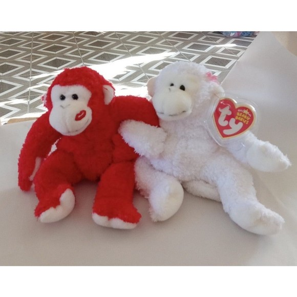 Toys | Ty Beanie Babies Cheek To Cheek The Monkeys | Poshmark